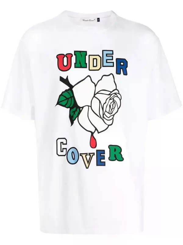 Undercover Rose Cotton T-shirt - White