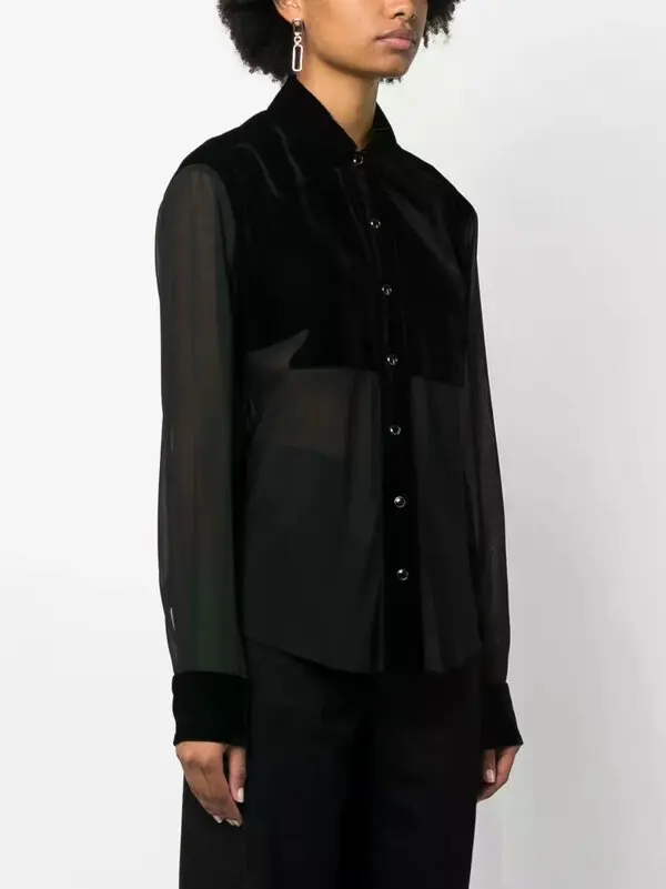 TOM FORD Panelled Buttoned Silk Shirt
