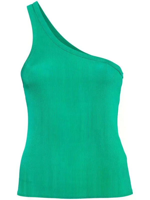 FORTE_FORTE One-shoulder Ribbed-knit Tank Top