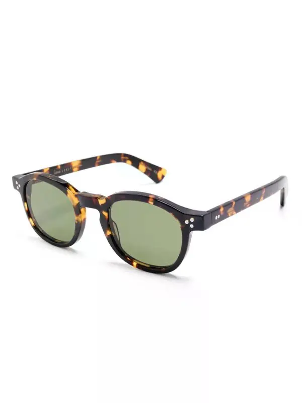 LESCA Iota Havana Sunglasses - Brown