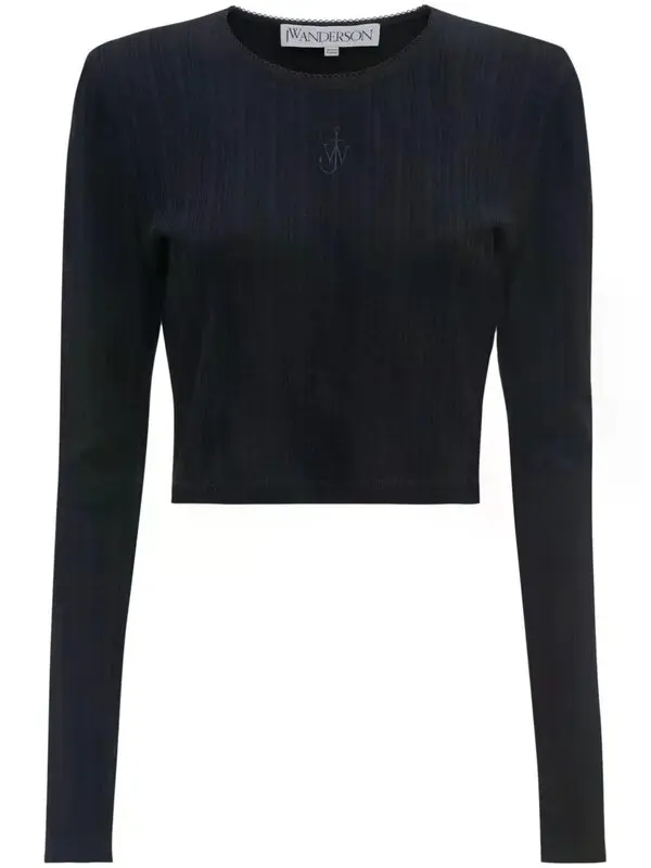 JW Anderson Anchor-embroidered Cropped Top