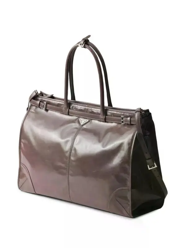 Prada Bonnie Leather Tote Bag - Brown