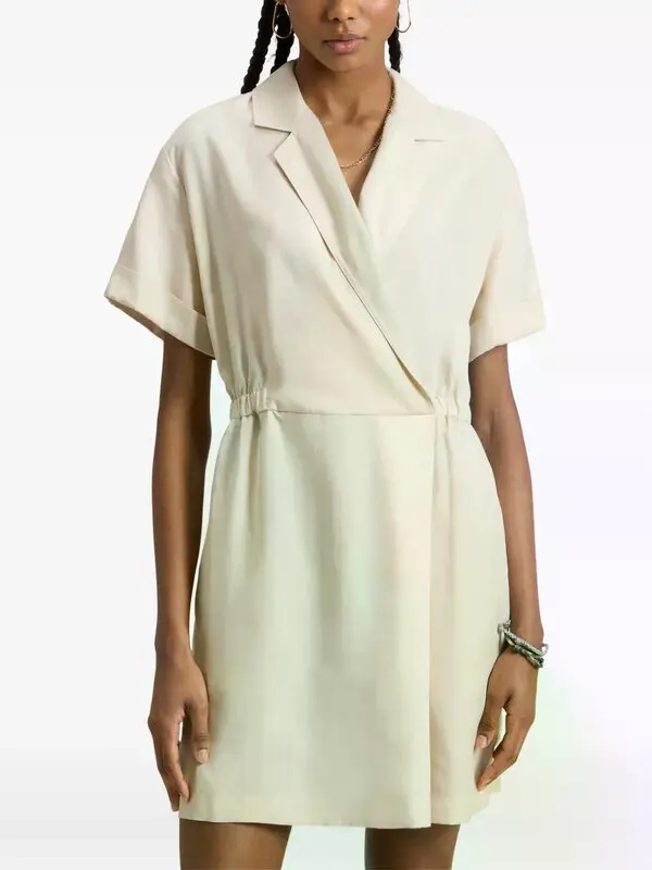 Woolrich V-neck Mini Dress - Neutrals