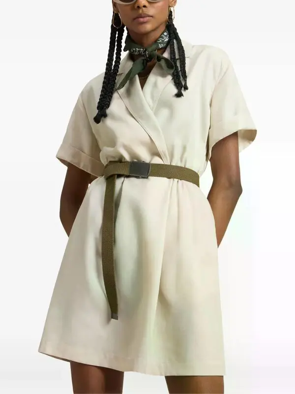 Woolrich V-neck Mini Dress - Neutrals