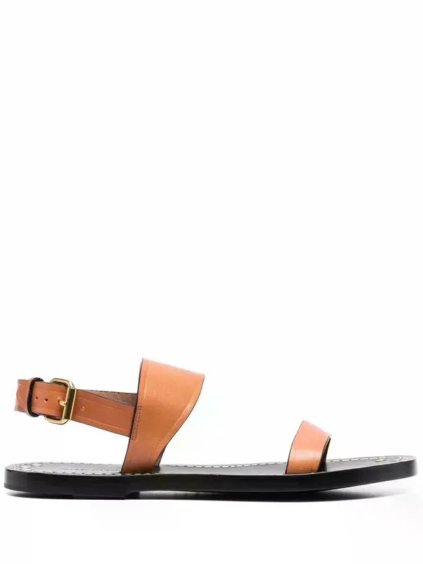 Isabel Marant Étoile Studded Leather Sandals - Brown