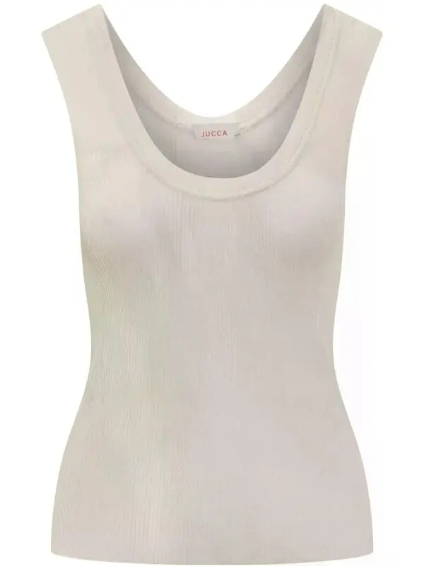 JUCCA Ribbed U-neck Tank Top