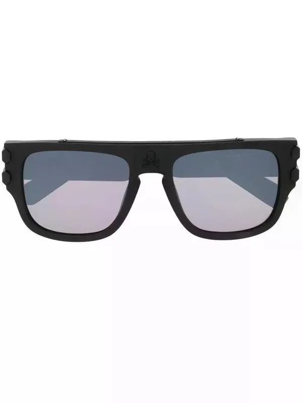 Philipp Plein Flat-brim Square Sunglasses - Black