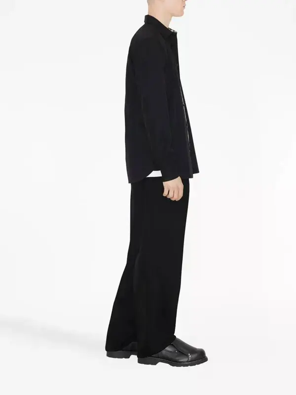Burberry Logo-embroidered Long-sleeve Shirt
