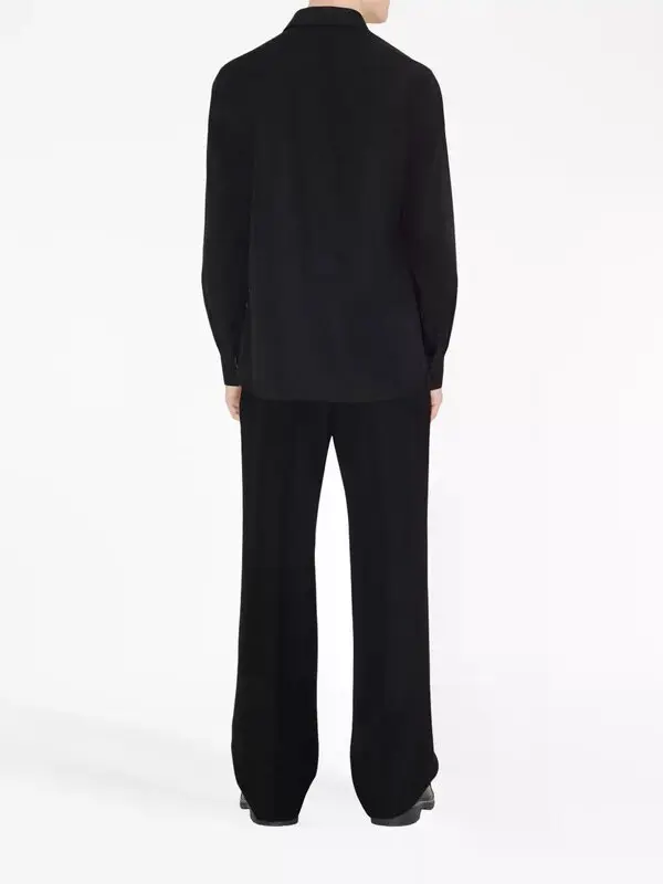 Burberry Logo-embroidered Long-sleeve Shirt