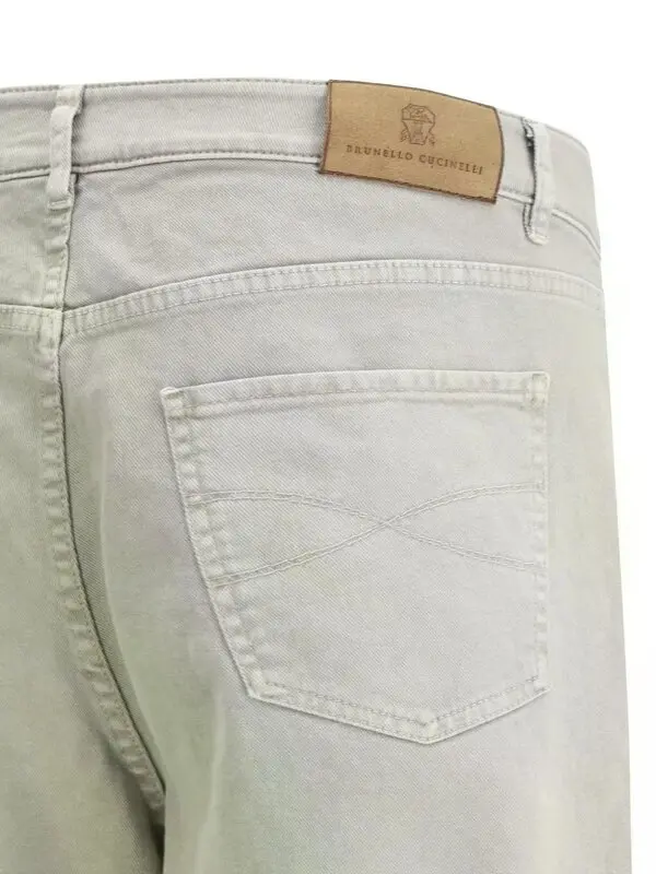 Brunello Cucinelli Appliqué Straight-leg Trousers - Green