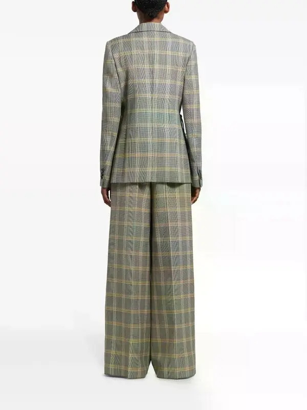 Marni Plaid Virgin Wool Blazer With Ripped Detailing