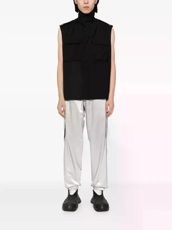 OLLY SHINDER Sleeveless Wool Shirt With Concealed Zip