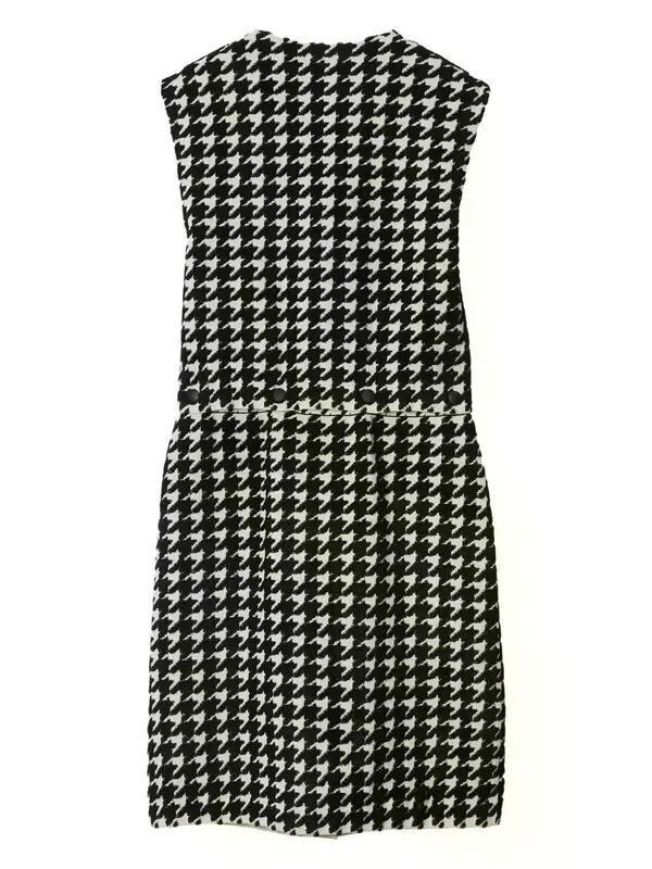 Burberry Houndstooth Sleeveless Minidress