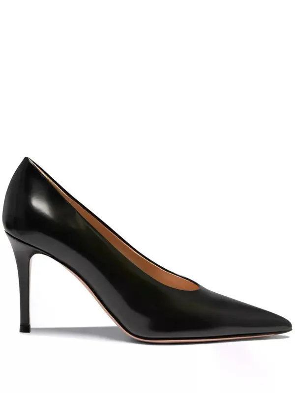 GIANVITO ROSSI 85mm Pointed-toe Leather Pumps - Black