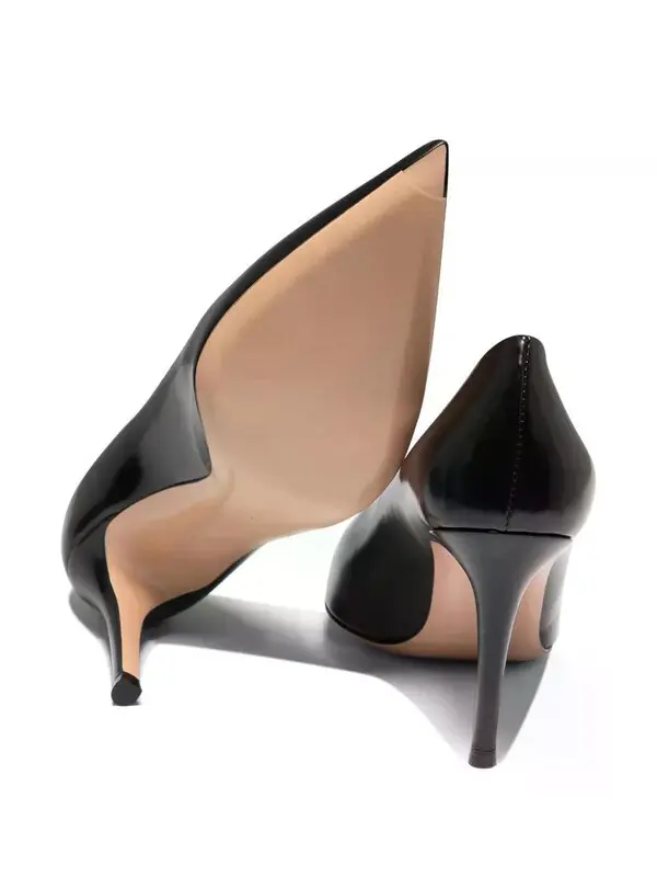GIANVITO ROSSI 85mm Pointed-toe Leather Pumps - Black