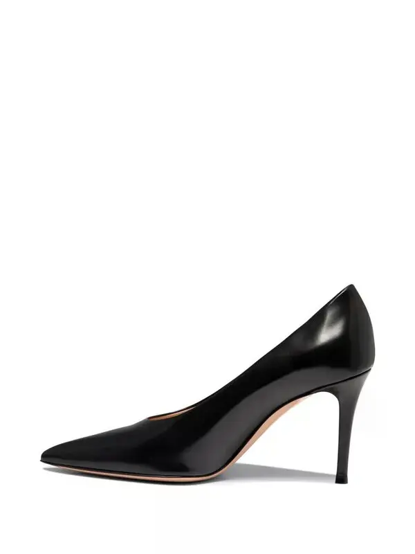 GIANVITO ROSSI 85mm Pointed-toe Leather Pumps - Black