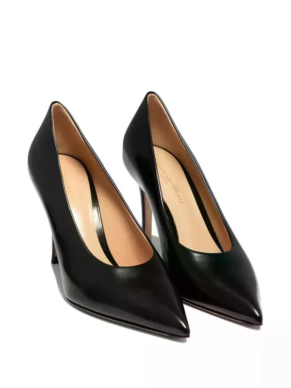 GIANVITO ROSSI 85mm Pointed-toe Leather Pumps - Black