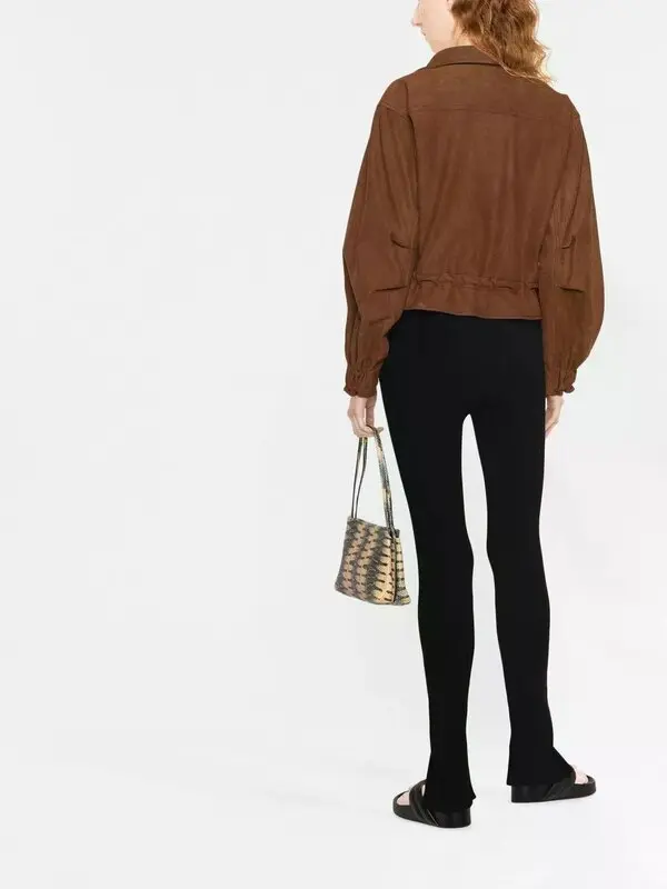 AERON Rib-knit Trousers With Slit Detail