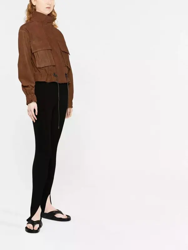 AERON Rib-knit Trousers With Slit Detail