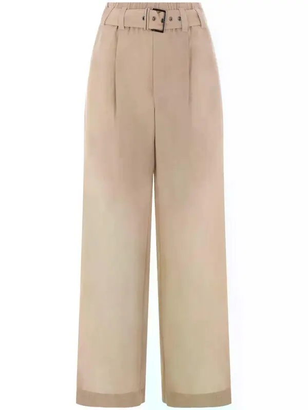 Brunello Cucinelli Belted Gauze Trousers