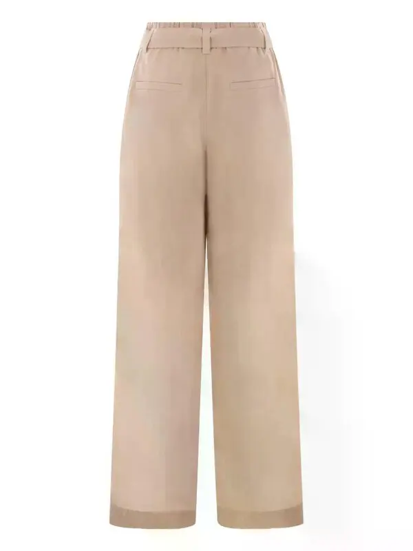 Brunello Cucinelli Belted Gauze Trousers