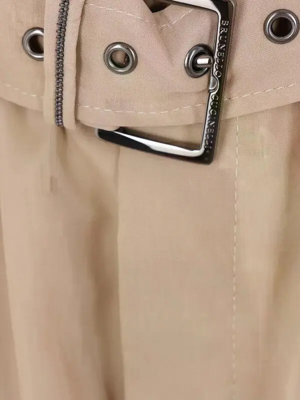 Brunello Cucinelli Belted Gauze Trousers