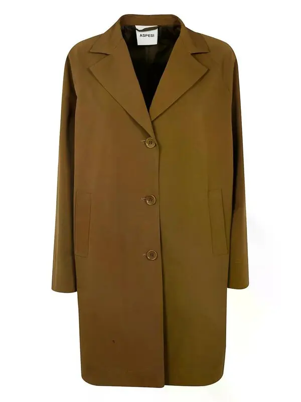Aspesi Single-breasted Coat - Brown
