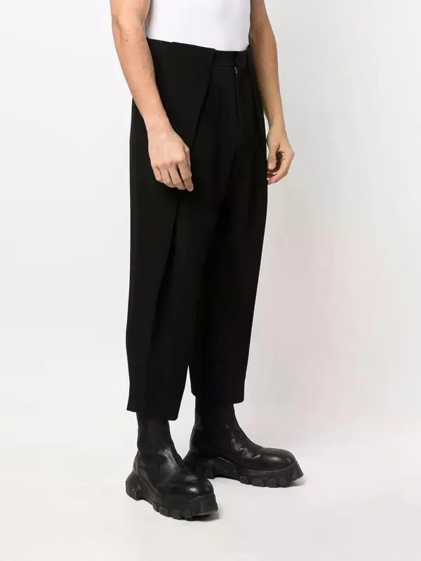 Balmain Side Folded Cropped Trousers