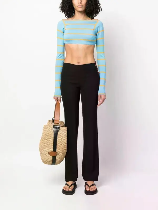 Emilio Pucci Stripe-jacquard Wool Cropped Top