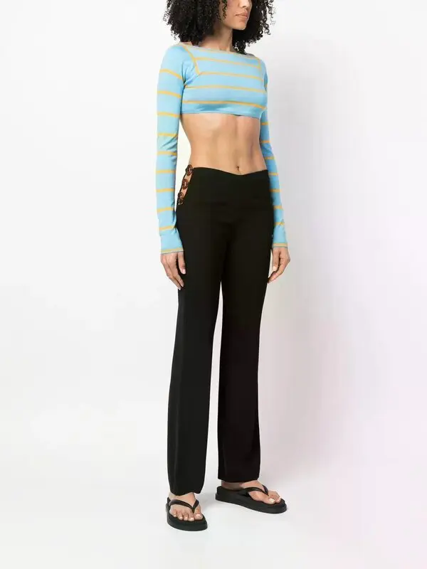 Emilio Pucci Stripe-jacquard Wool Cropped Top