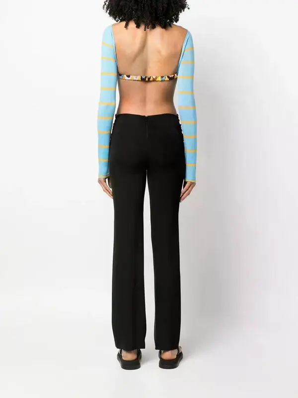 Emilio Pucci Stripe-jacquard Wool Cropped Top