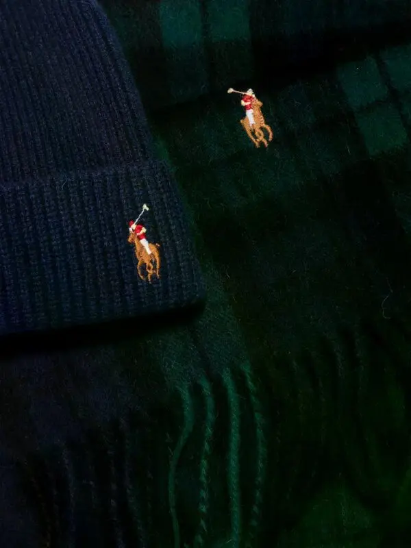 Polo Ralph Lauren Polo Pony Scarf And Beanie Set