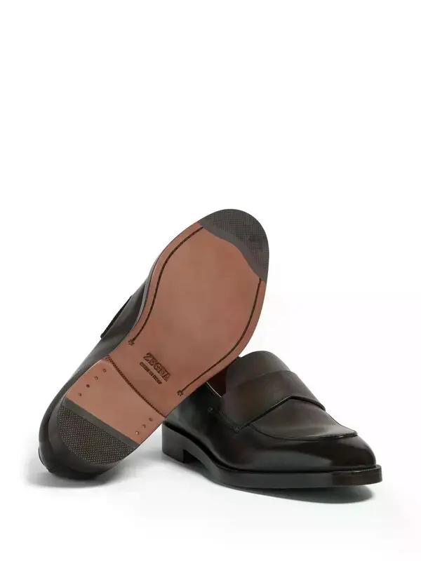 Zegna Torino Leather Loafers