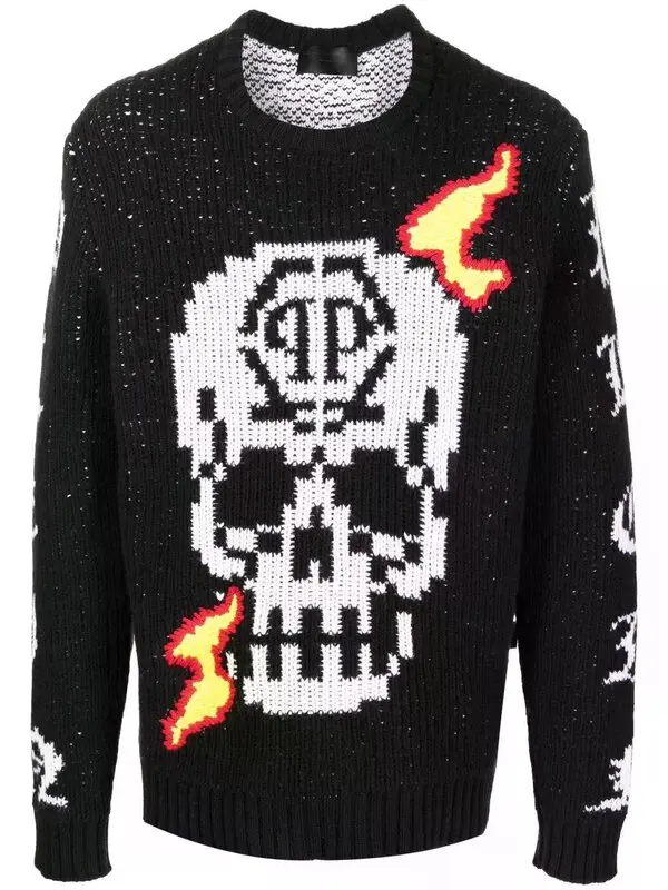 Philipp Plein Skull-detail Knit Jumper