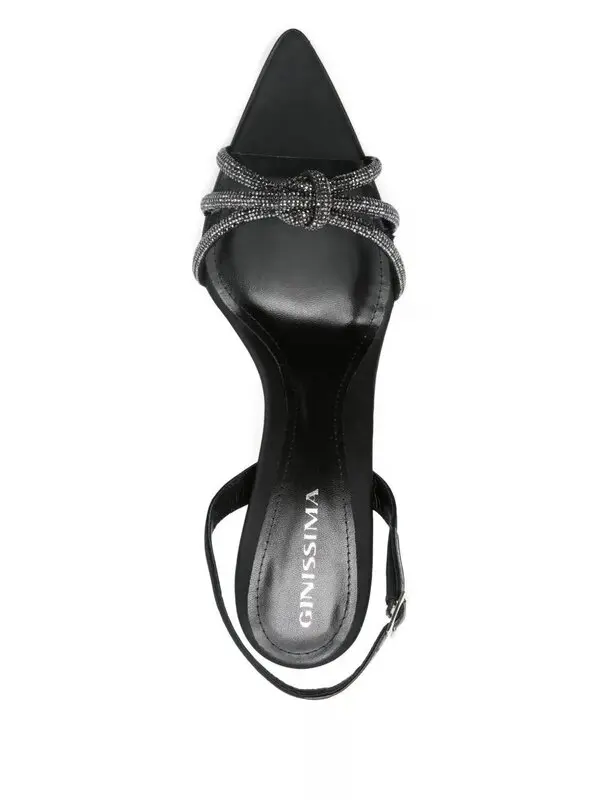 GINISSIMA 95mm Crystal Embellishment Daisy Sandals