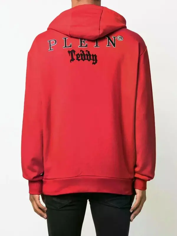 Philipp Plein Teddy Bear Long-sleeve Hoodie - Red
