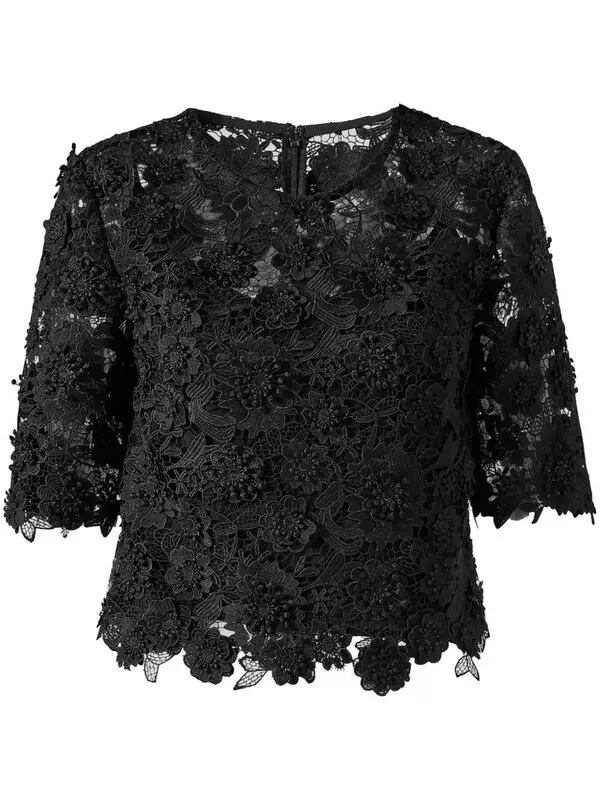 Carolina Herrera Floral Lace-detailing Top