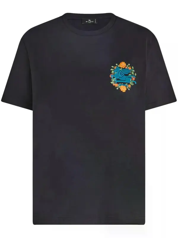 Etro Pegaso-embroidered Cotton T-shirt