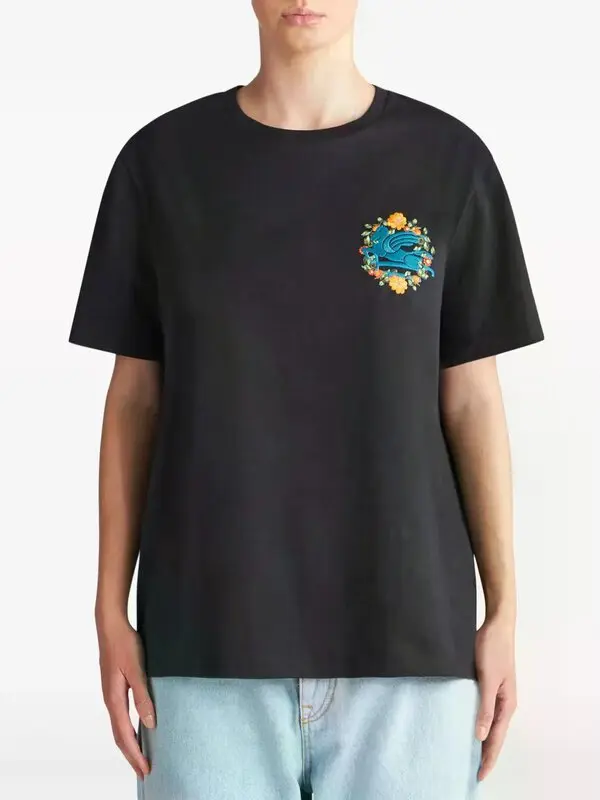 Etro Pegaso-embroidered Cotton T-shirt
