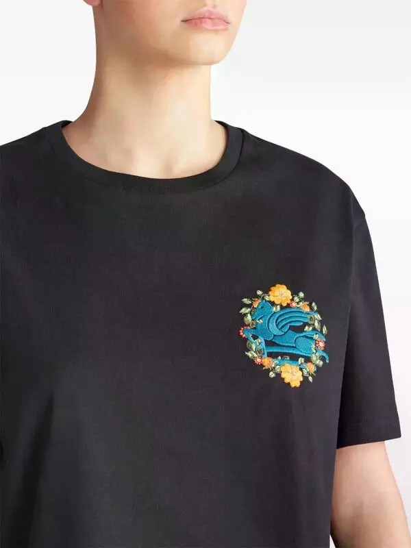 Etro Pegaso-embroidered Cotton T-shirt
