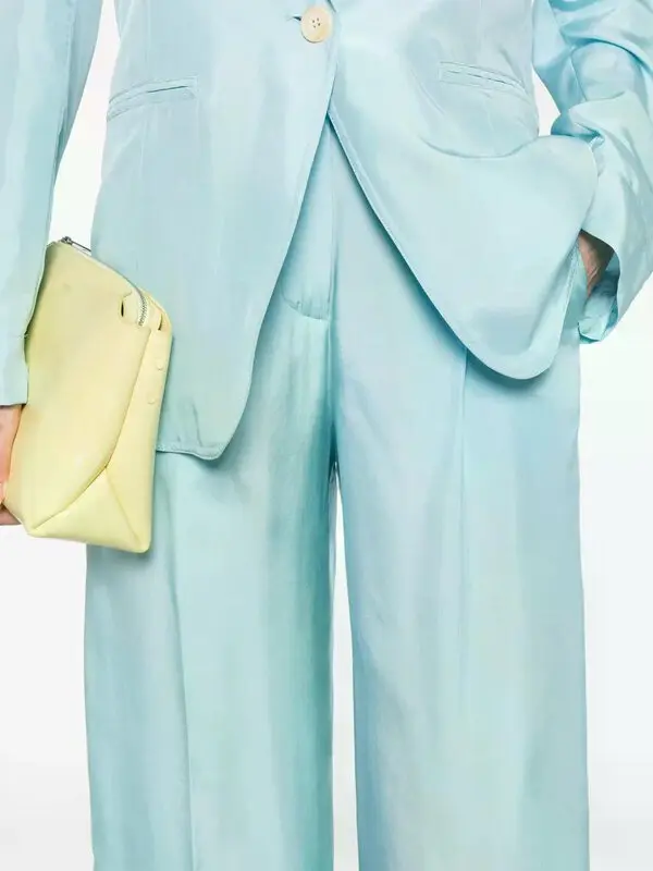FORTE_FORTE Wide Leg Silk Trousers