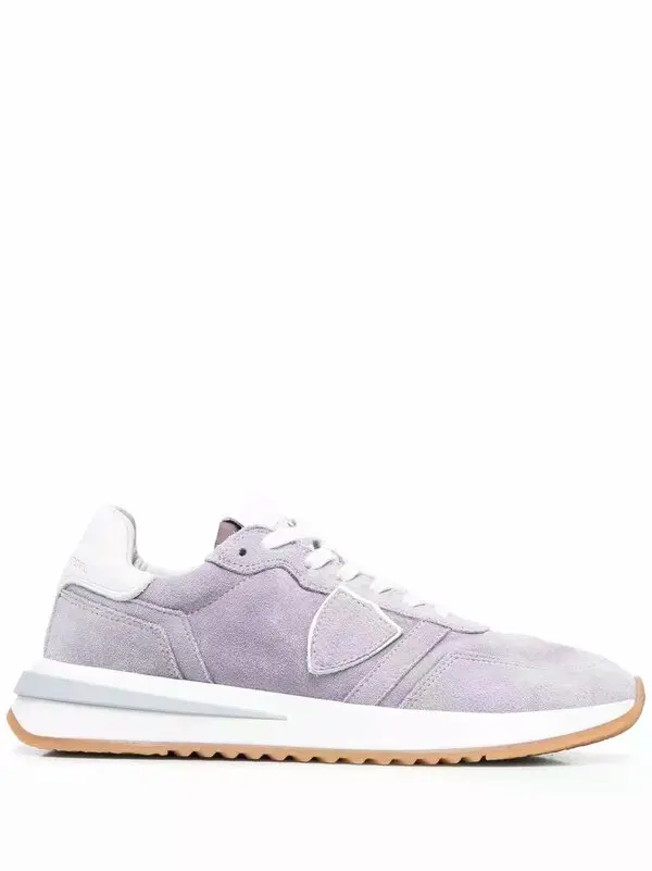 Philippe Model Paris Logo Patch Sneakers - Purple