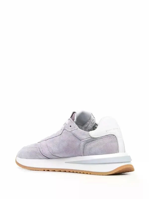 Philippe Model Paris Logo Patch Sneakers - Purple