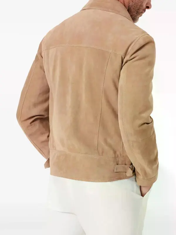 Brunello Cucinelli Suede Biker Jacket