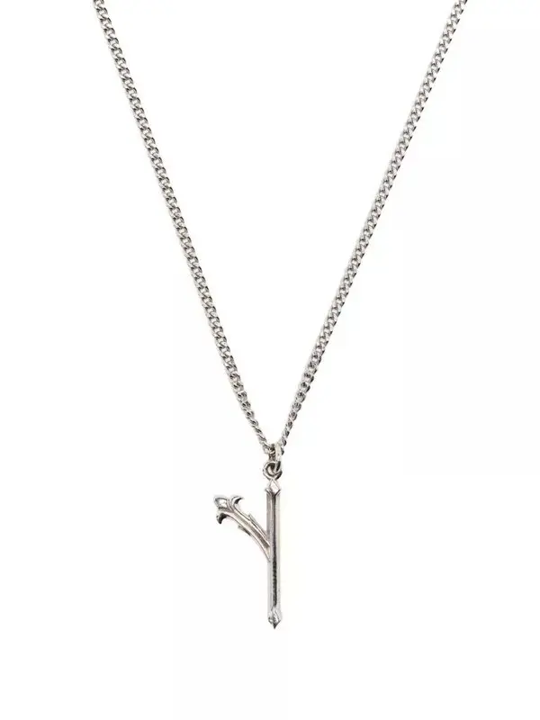 Emanuele Bicocchi Alphabet Pendant Necklace - Silver