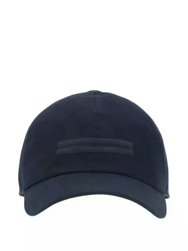 Zegna Oasi Lino Baseball Cap - Blue