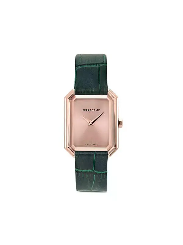 FERRAGAMO Crystal Tank 33.5mm Watch - Pink
