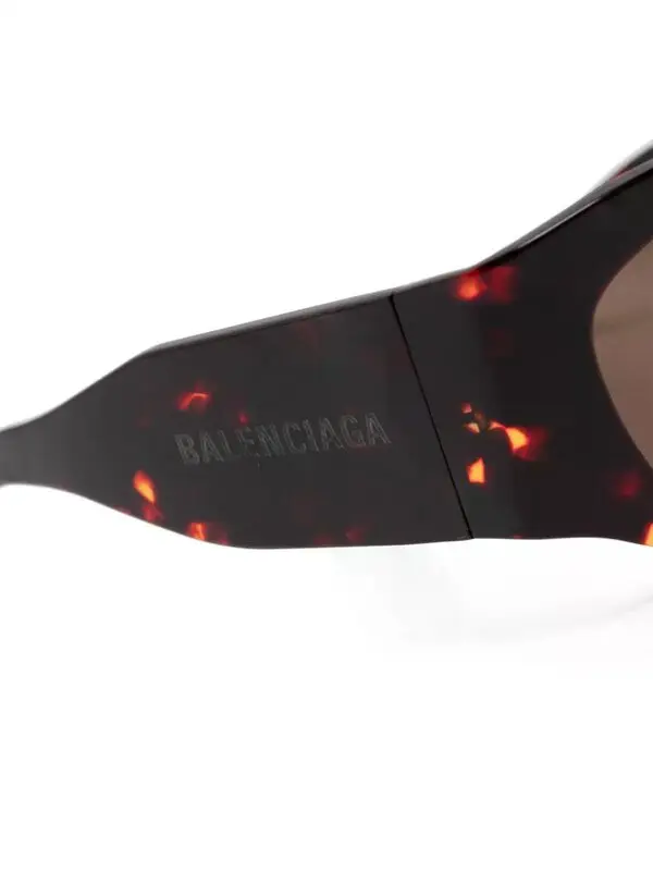 Balenciaga Rectangle-frame Sunglasses - Brown