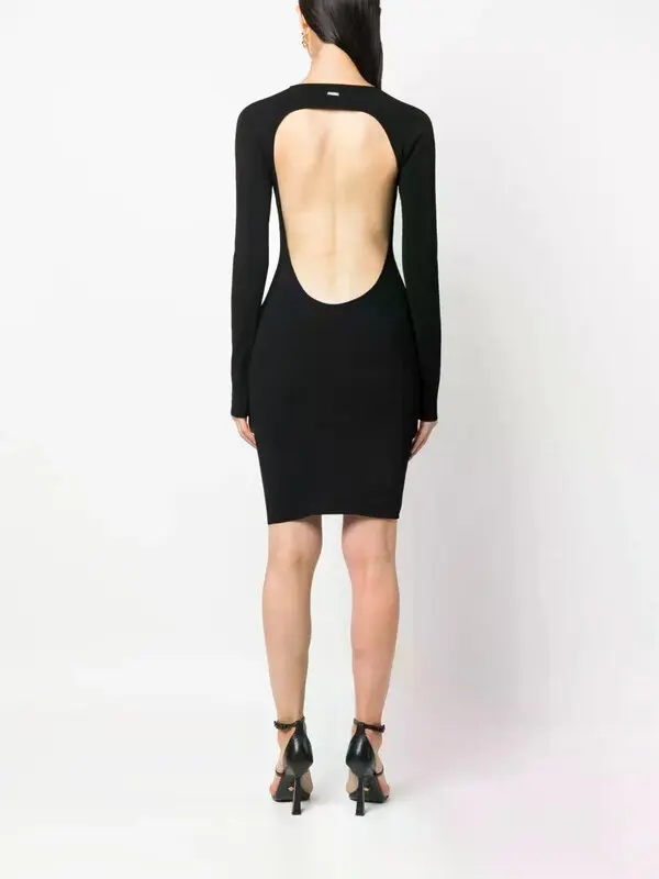 Dsquared2 Open-back Fine-ribbed Minidress