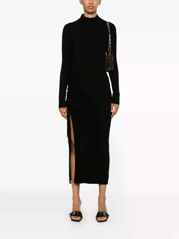 Michael Kors Ruched Knit Midi Dress
